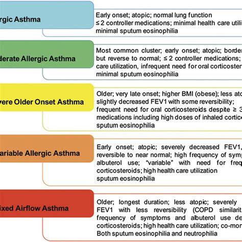 cluster analysis of all adults with asthma in the severe asthma