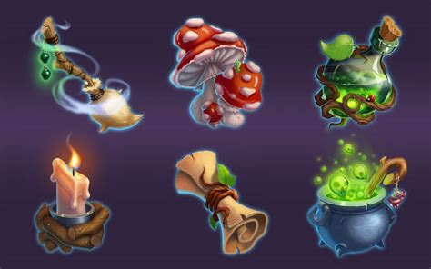 draw for you colorful 2d game props icons and objects by annyoneart