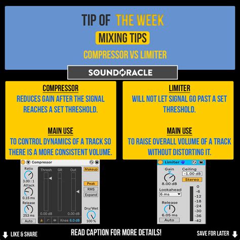 Compressor Vs Limiter Production Quick Tip Of The Week 50