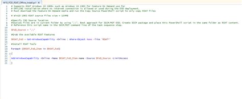 Quick Start Guide Rsat Windows 10 1903 Offline Fod Sccm Mdt Osd