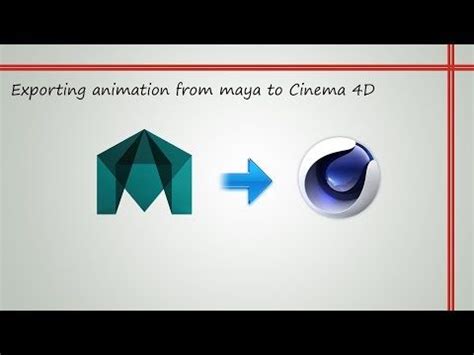 Exporting Animation From Maya To Cinema D YouTube Animation Maya Tutorial