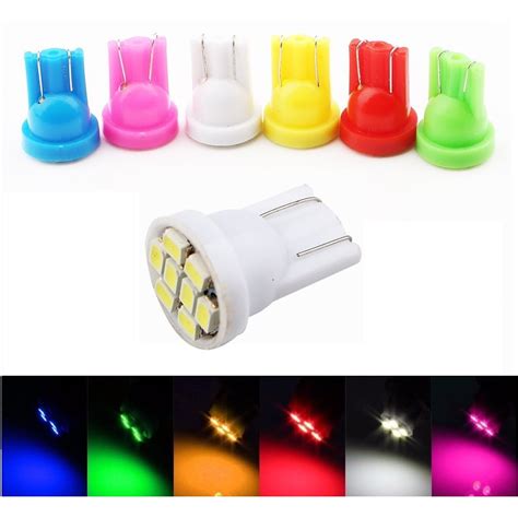 Lâmpada 8 Leds T10 8 Leds Automotiva De Led Pingo T10 8 Leds W5w Super