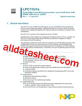 LPC11U14FBD201 Datasheet PDF NXP Semiconductors