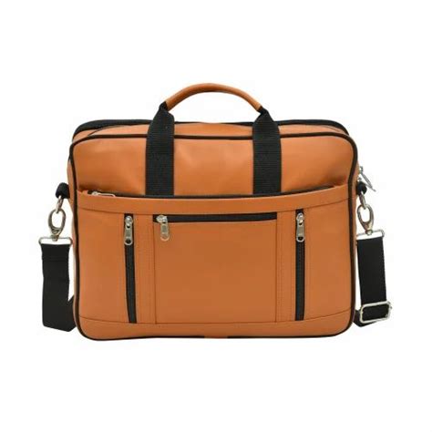 Matrice Laptop Cum Messenger Bag With Tan Faux Vegan Leather Ne S Tan At Rs Leather