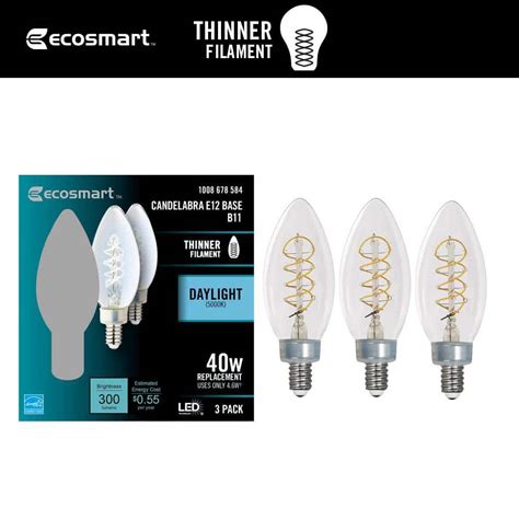 Reviews For Ecosmart 40 Watt Equivalent B11 Dimmable E12 Candelabra