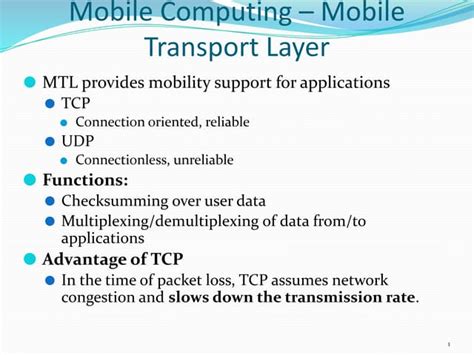 mobile computing mobile transport layer pptx pdf