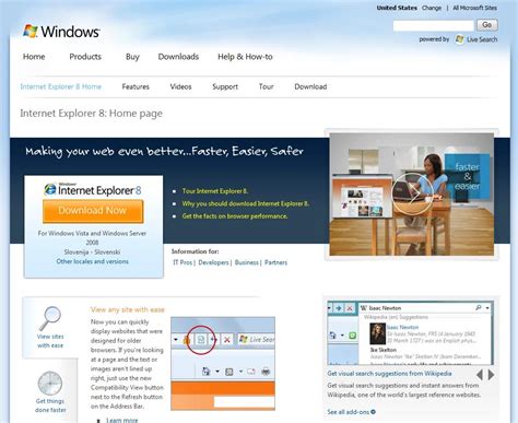 Microsoft Predstavil Internet Explorer 8 Ie8 Uporabna Stran