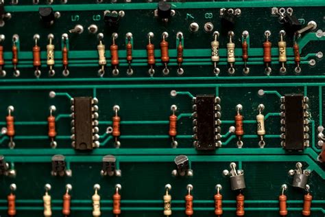 Premium Photo Close Up Of Green Electronic Circuit Board