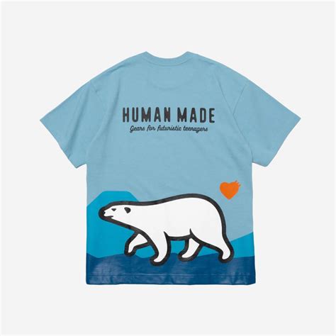 휴먼 메이드 그래픽 티셔츠 블루 Human Made Kream 휴먼 메이드 그래픽 티셔츠 블루 Human Made Kream