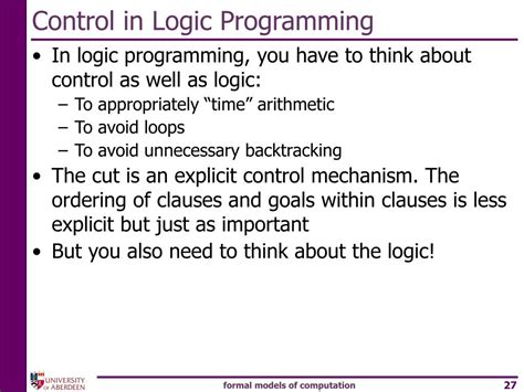 ppt formal models of computation part ii the logic model powerpoint