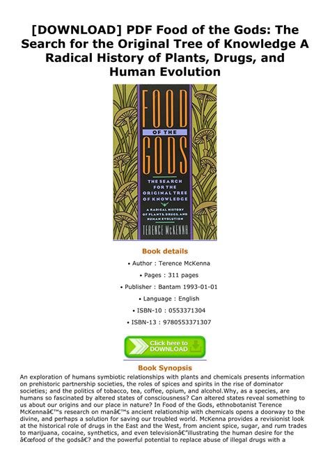 Christin Download Pdf Food Of The Gods The Search For The Original