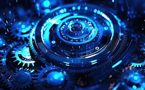 Premium AI Image A Blue Abstract Digital Technology Background