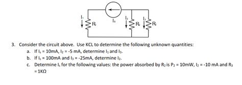 Solved Consider The Circuit Above Use KCL To Determine Chegg