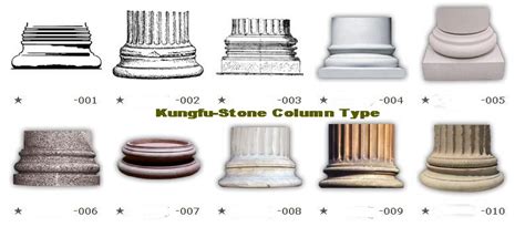 Stone Column Types Xiamen Kungfu Stone Ltd