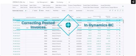 How Do I Correct An Invoice In Business Central Aisling Dynamics