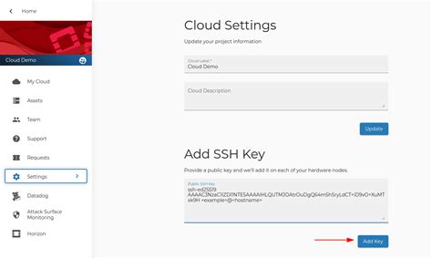 Adding Ssh Keys To Your Private Cloud In Openmetal Central Openmetal Docs