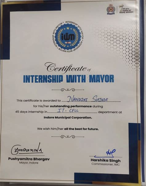 nandini shinde on linkedin internshipwithmayor it