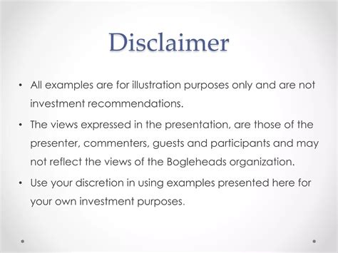 Investment Policy Statement Milwaukee Bogleheads Pptx