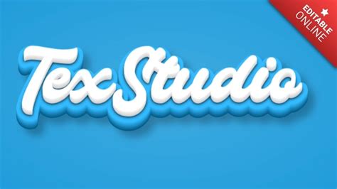 TexStudio Text Style Effects Generator