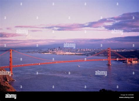 Aerial View Of The Golden Gate Bridge In San Francisco California Stock