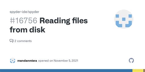 Reading Files From Disk · Issue 16756 · Spyder Idespyder · Github