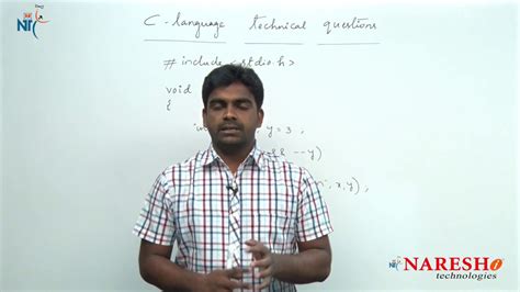 Logical Operators C Technical Interview Questions And Answers Mr Srinivas Youtube