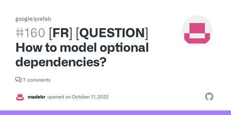 [fr] [question] how to model optional dependencies · issue 160