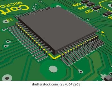 Pcb Layout Microcontroller Printed Circuit Board Stock Illustration Shutterstock