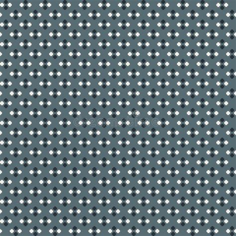 Cute Pixelated Pattern With Simple Geometric Shapes Stock Vector Illustration Of Cute Minimal