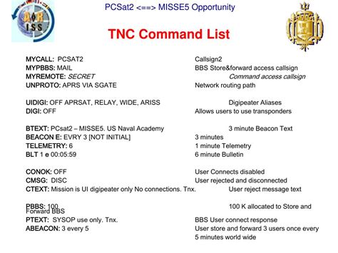 Ppt Pcsat2 Misse5 An External Iss Communications Opportunity