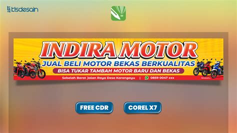Free Cdr Desain Banner Spanduk Jual Beli Motor Kls Desain Graphic Design