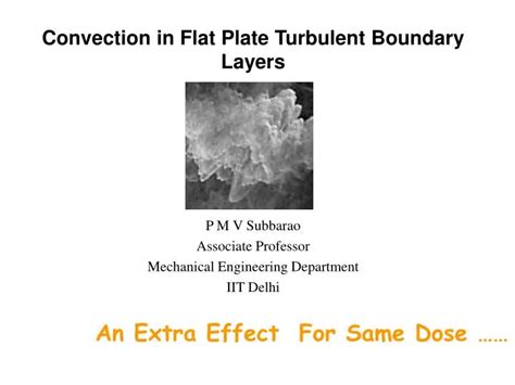 Ppt Convection In Flat Plate Turbulent Boundary Layers Powerpoint