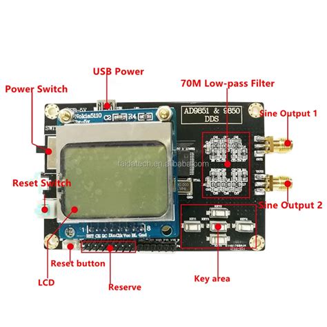 Taidacent 30 Mhz Active Crystal Ad9851 Industrial Filters Rf Signal Generator Oscilloscope