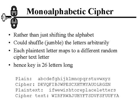 Monoalphabetic Cipher Rather Than Just Shifting The Alphabet