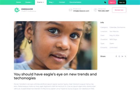 endeavor pro nextjs 15 charity website template