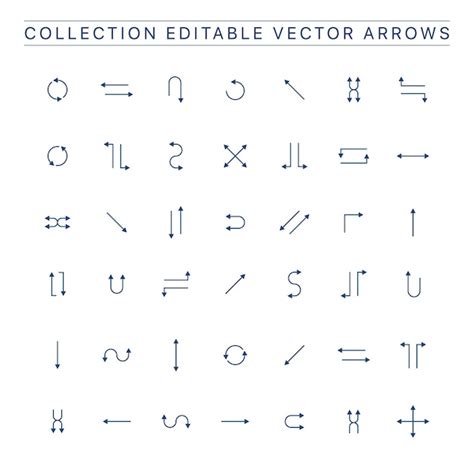 Premium Vector Collection Of Editable Vector Arrows