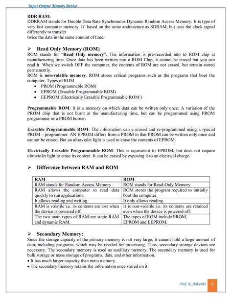 Input Output Memory Device Pdf