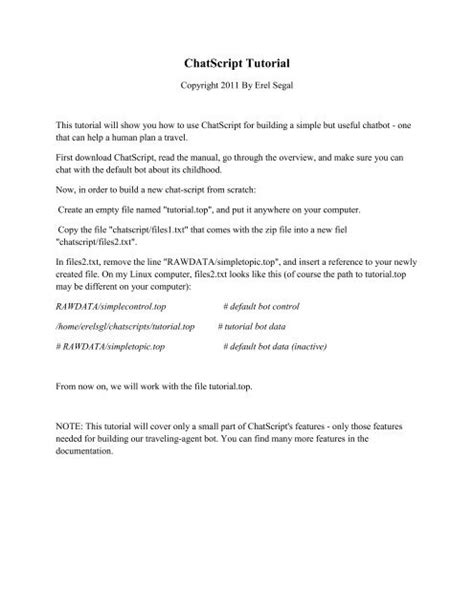 chatscript tutorial