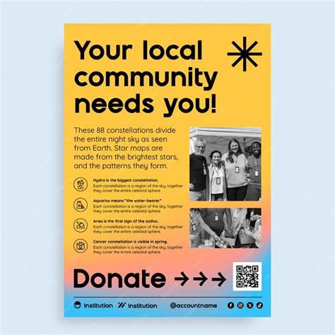 자선 플라이어 템플릿 디자인 무료 벡터