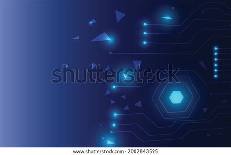 Circuit Connecting Dots Linesabstract Backgroundmolecules Technology Stock Vector Royalty Free