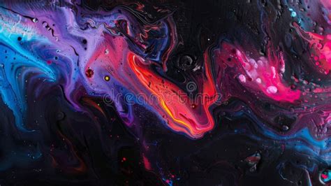 Vibrant Abstract Fluid Art With Dynamic Swirls Of Colorful Shades And Modern Creative Expression