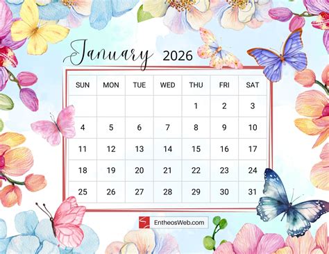 January 2026 Calendar Wallpapers Wallpaper Cave