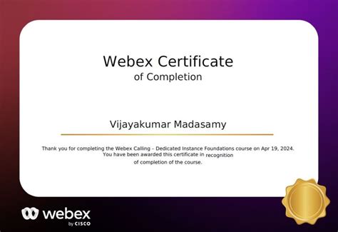 attained cisco webex calling dedicated instance vijayakumar madasamy