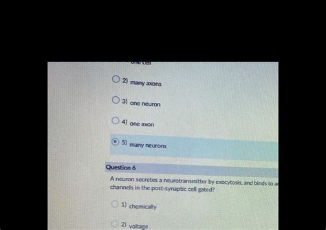 [answered] One Cell 2 Many Axons 3 One Neuron 4 One Axon 5 Many Neurons Kunduz