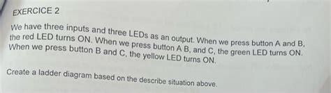 Solved EXERCICE We Have Three Inputs And Three LEDs As An Chegg