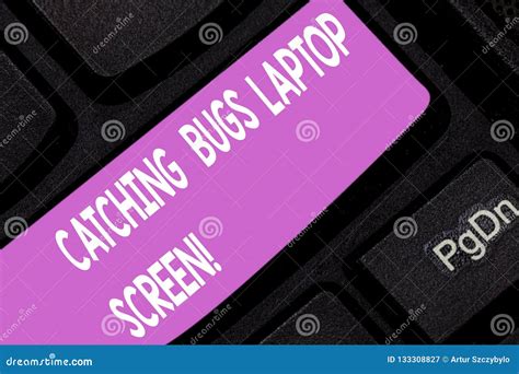 Text Sign Showing Catching Bugs Laptop Screen Conceptual Photo Computer System Protection