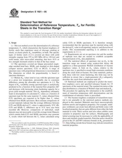 Download Astm E1921 05 In Pdf Astm Standards Store