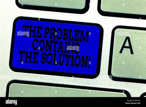 Word Writing Text The Problem Contains The Solution Business Concept