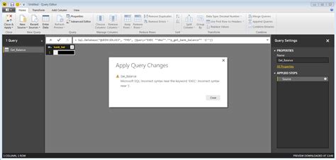 Sql Server Sql Reporting Invalid Syntax When Run In Power Bi Stack