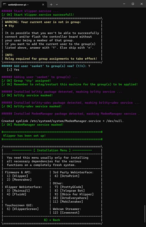 Install Klipper Moonraker Mainsail Fluidd On Pi Using Kiauh Script